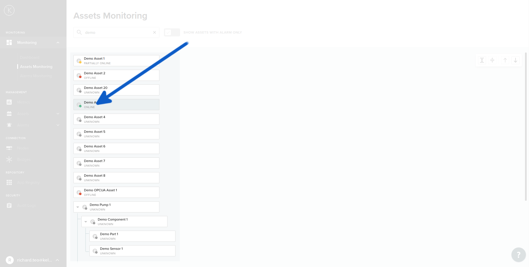 Assets Monitoring - KELVIN DOCUMENTATION
