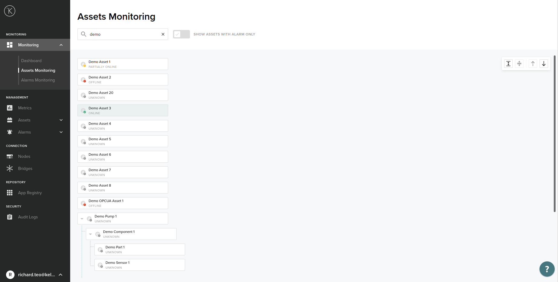 Assets Monitoring - KELVIN DOCUMENTATION