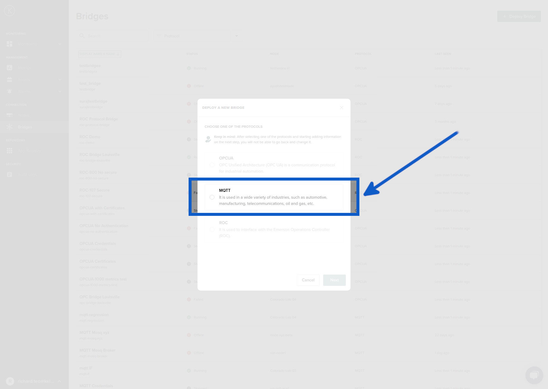 Creating An Mqtt Bridge Kelvin Documentation