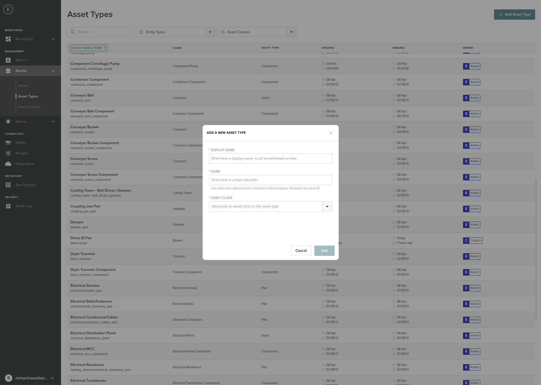 Asset Types - KELVIN DOCUMENTATION