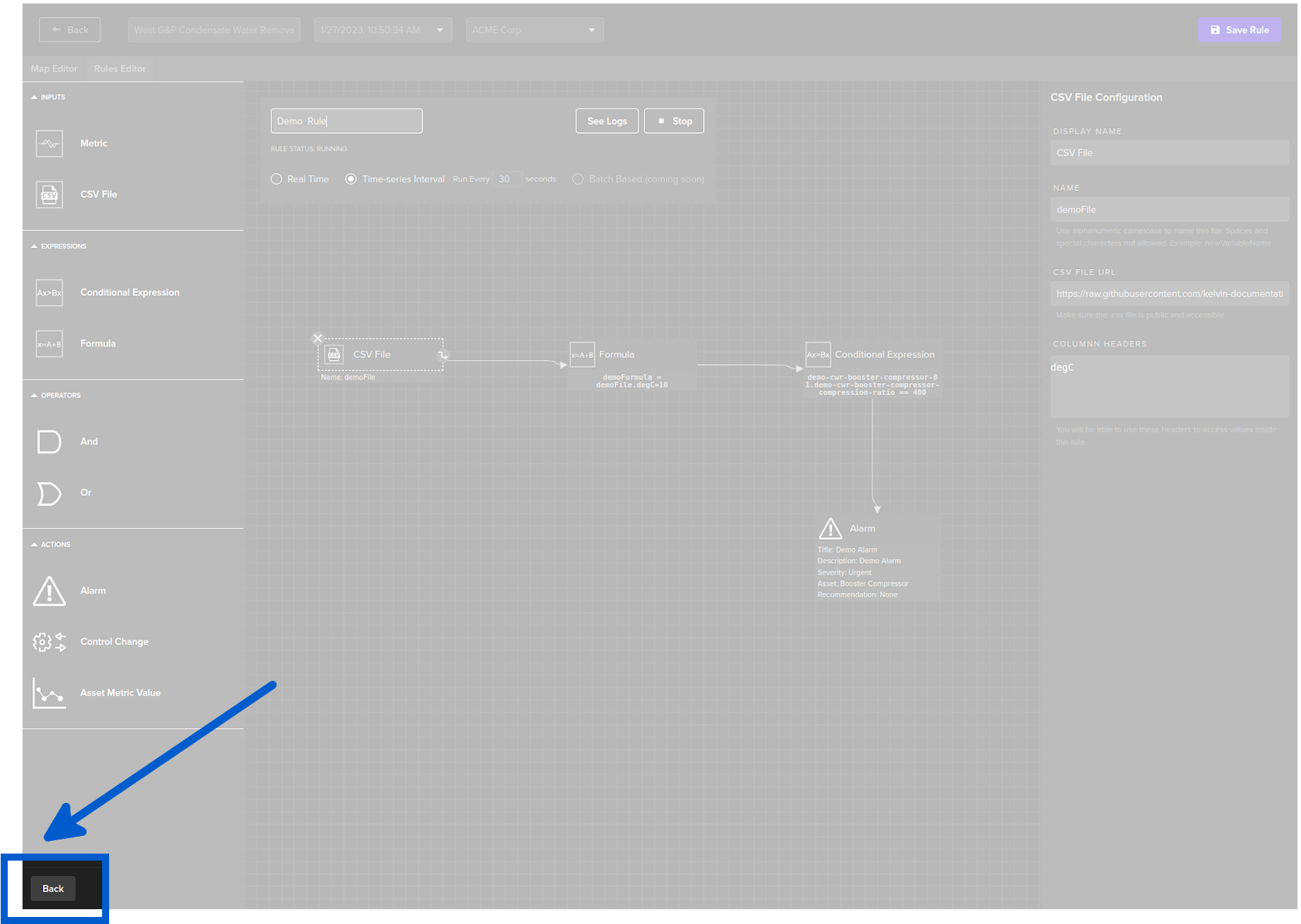 Kelvin (Main UX) Rules Editor - KELVIN DOCUMENTATION