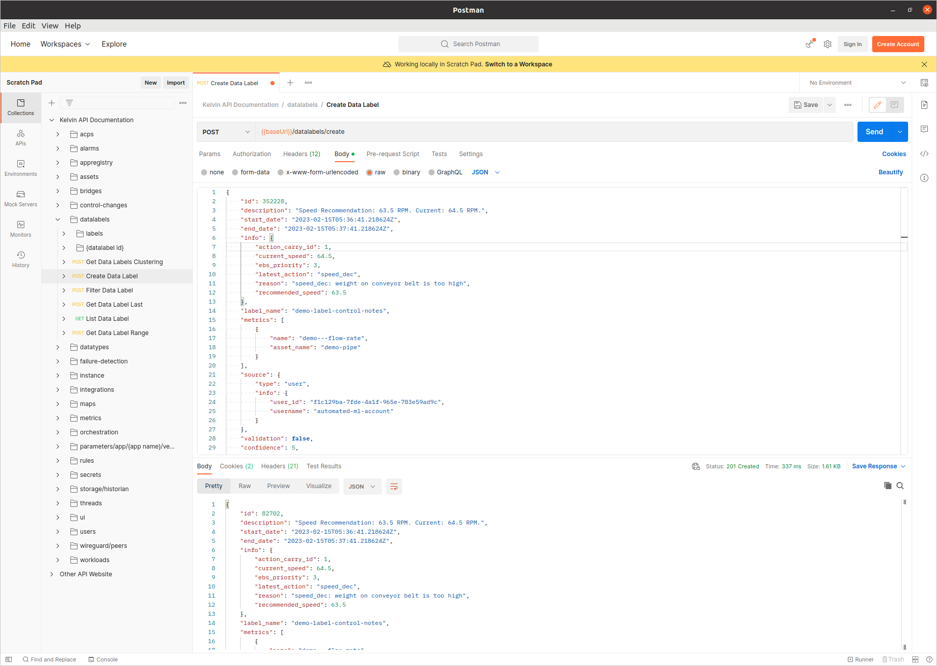 Data Labels Kelvin Documentation