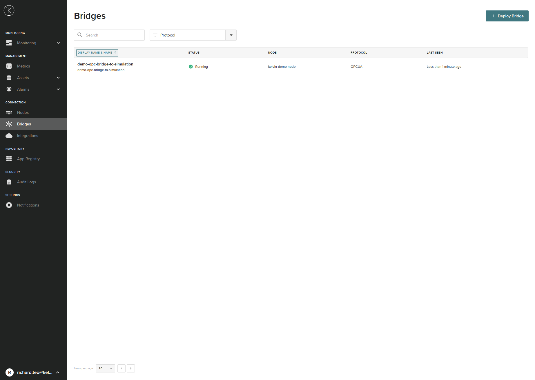 Bridges - KELVIN DOCUMENTATION