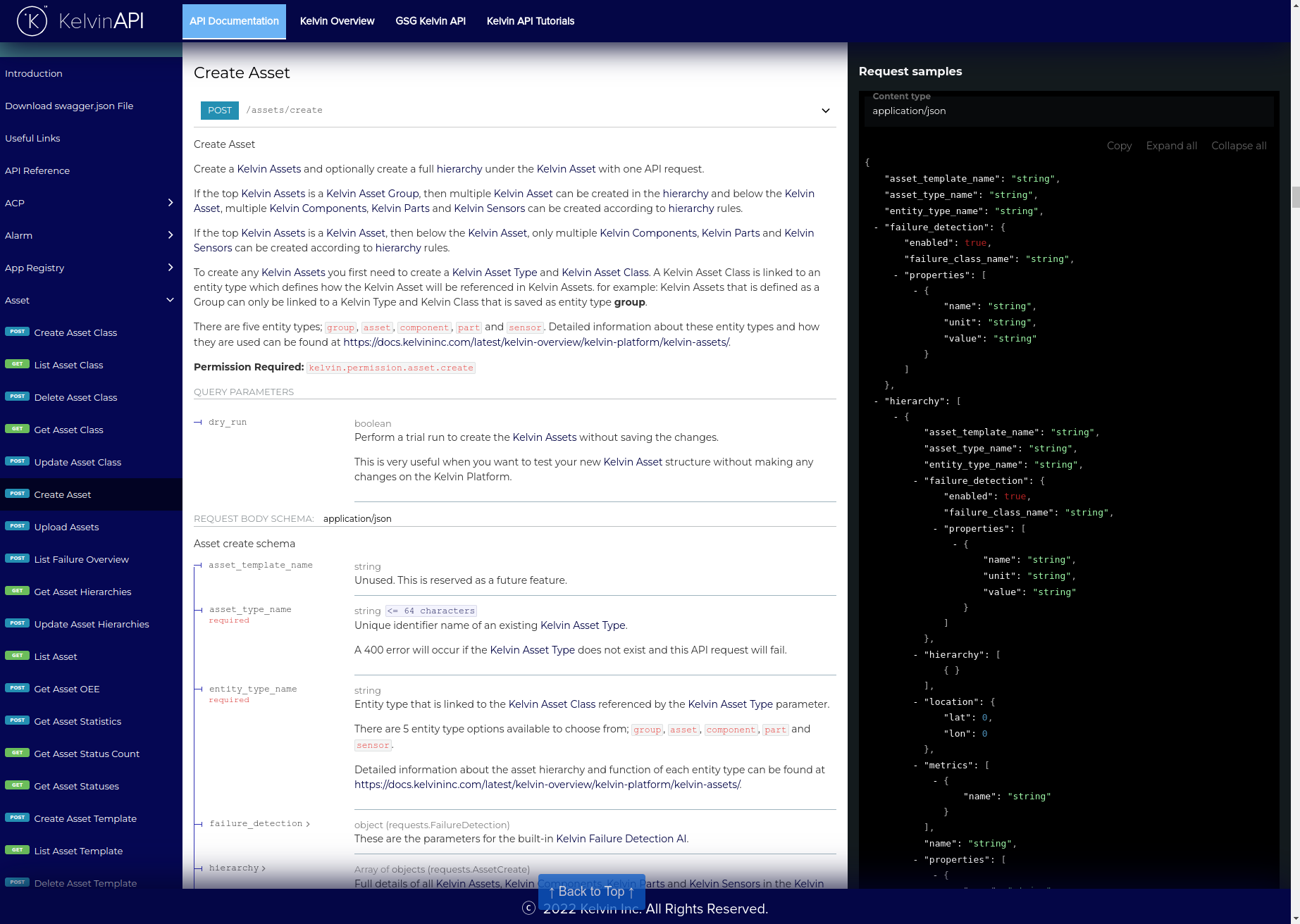 GSG Kelvin API - Online Reference - KELVIN DOCUMENTATION