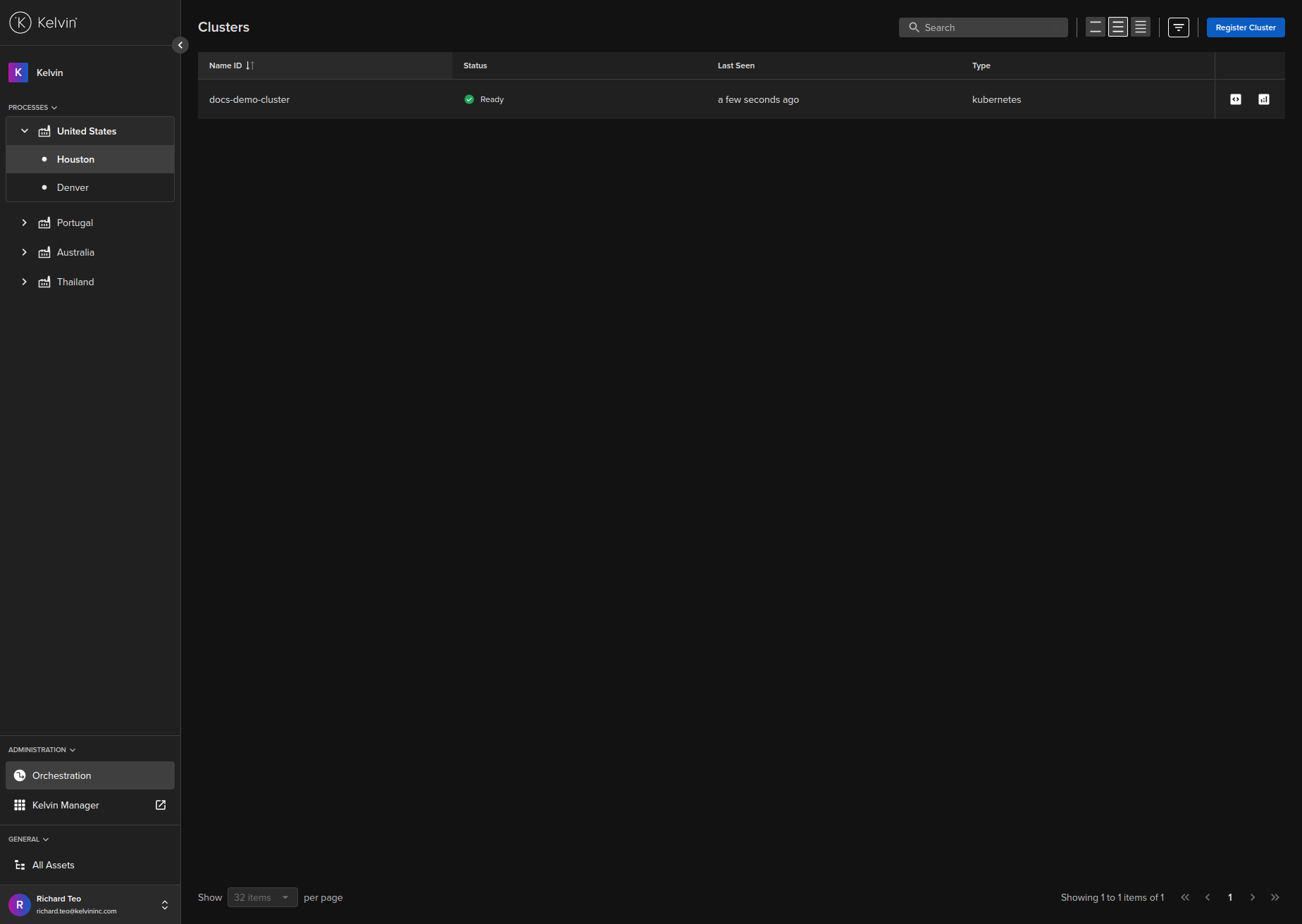Kelvin Clusters / Nodes - KELVIN DOCUMENTATION