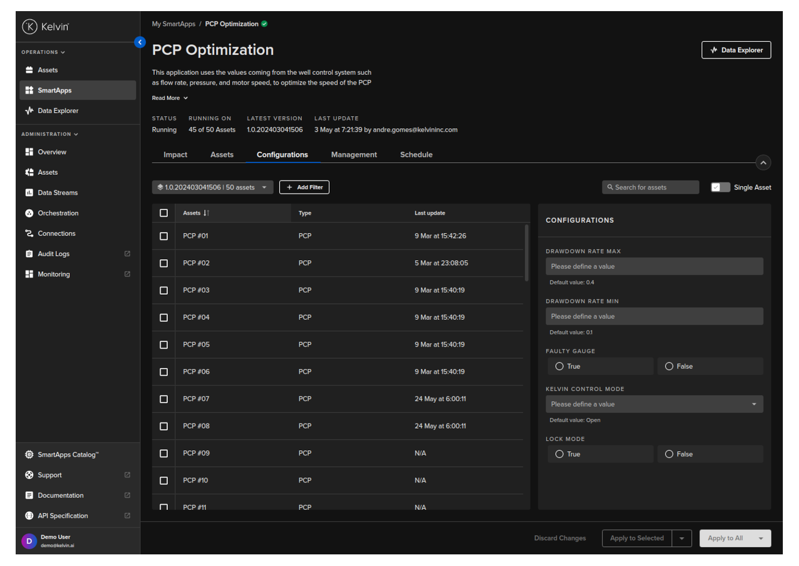Create Scheduled Parameter - Kelvin Documentation