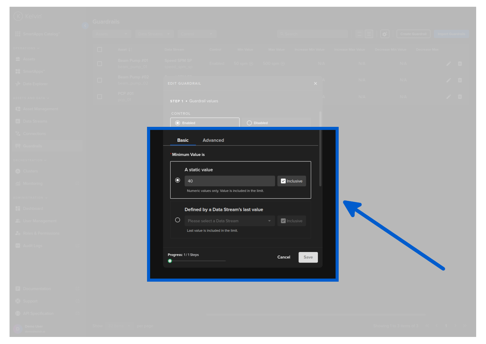 Update a Guardrail - Kelvin Documentation
