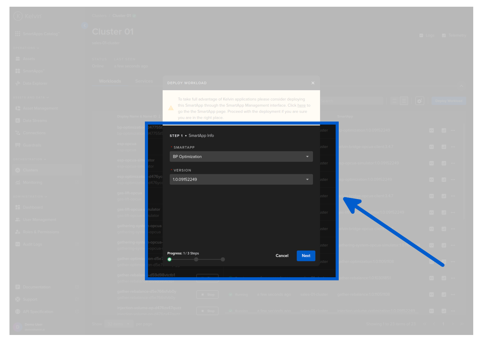 Deploy a Workload - Kelvin Documentation