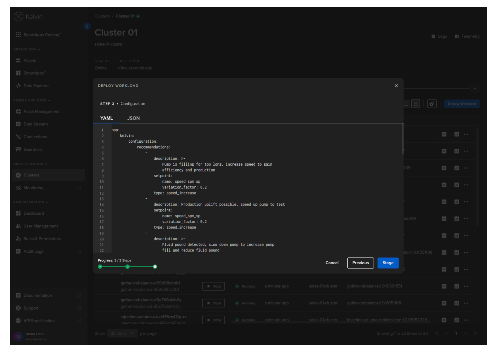 Deploy a Workload - Kelvin Documentation