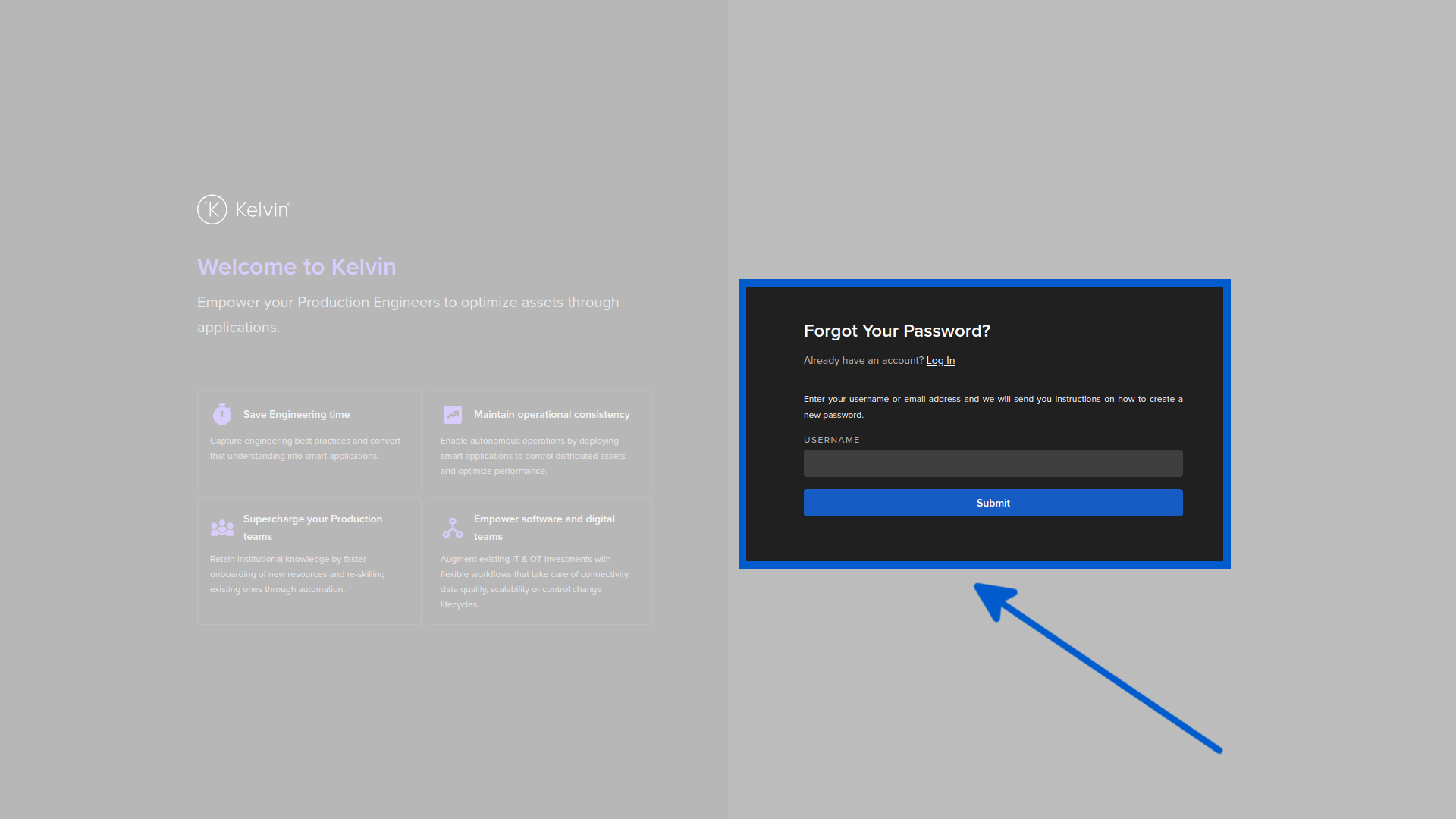 Reset Password - Kelvin Documentation