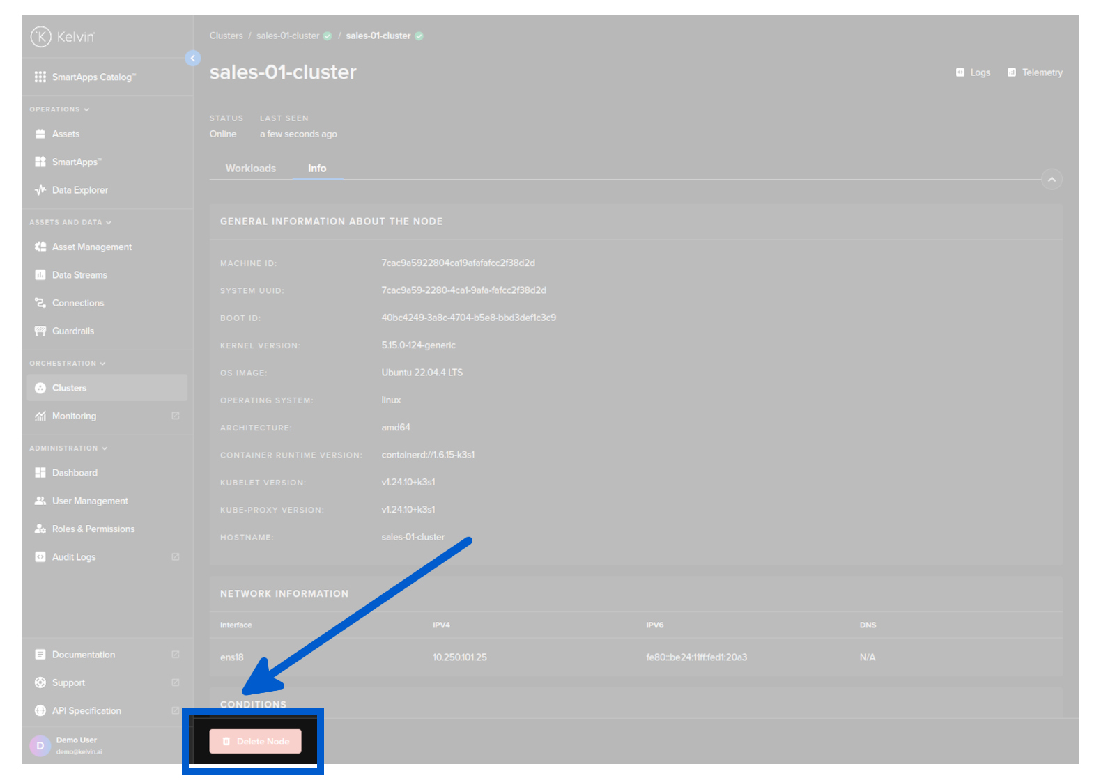 Delete Node in a Cluster - Kelvin Documentation