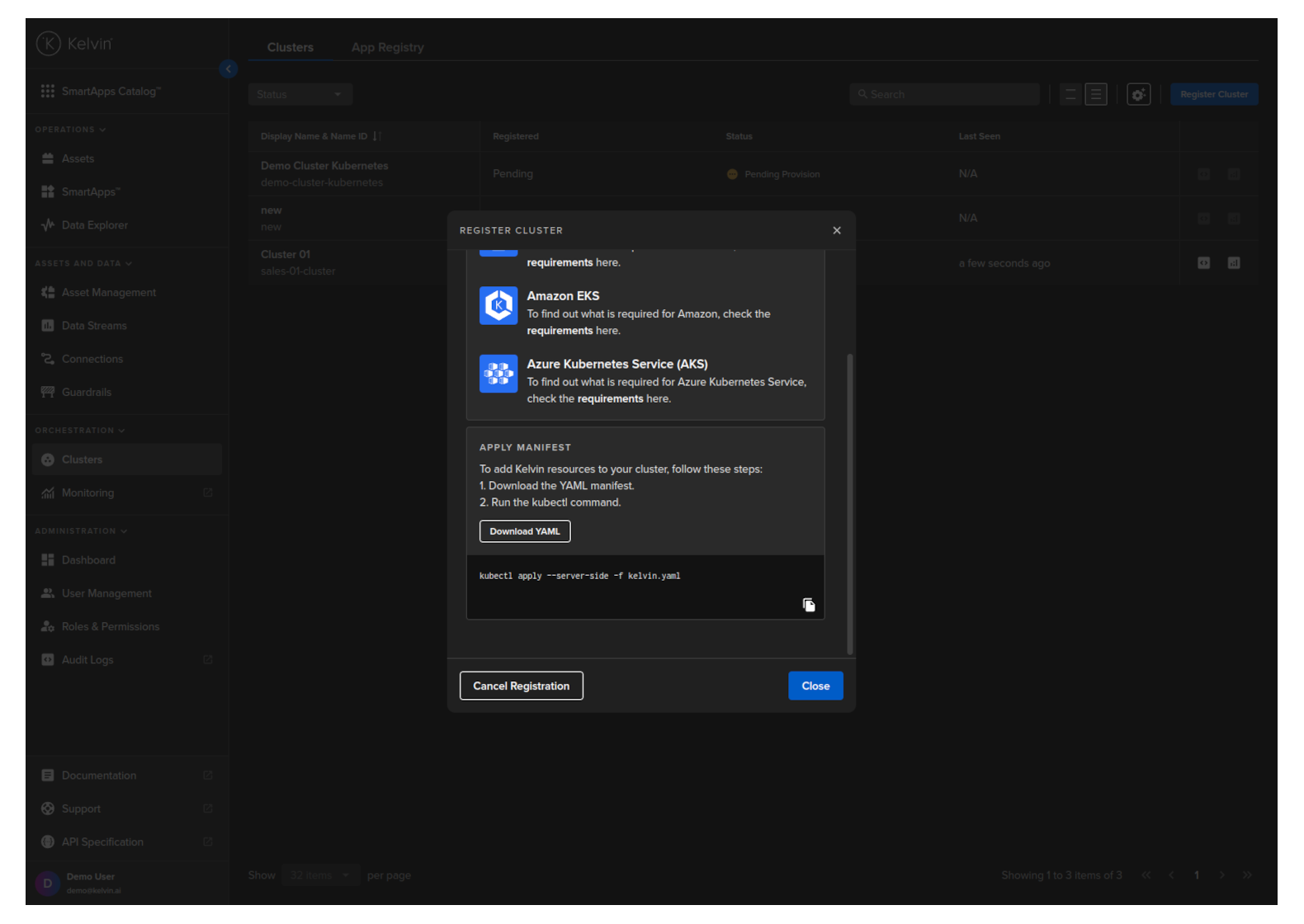 Provision A Kubernetes Cluster Kelvin Documentation