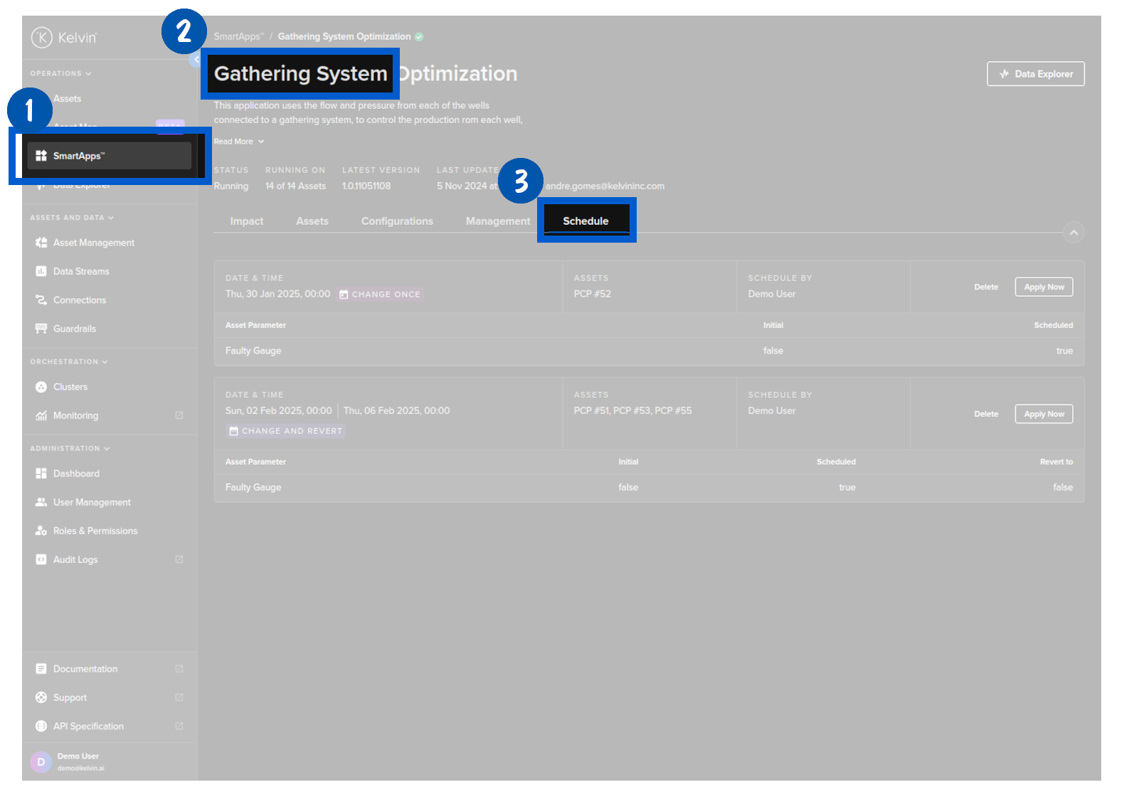 Create Scheduled Parameter - Kelvin Documentation