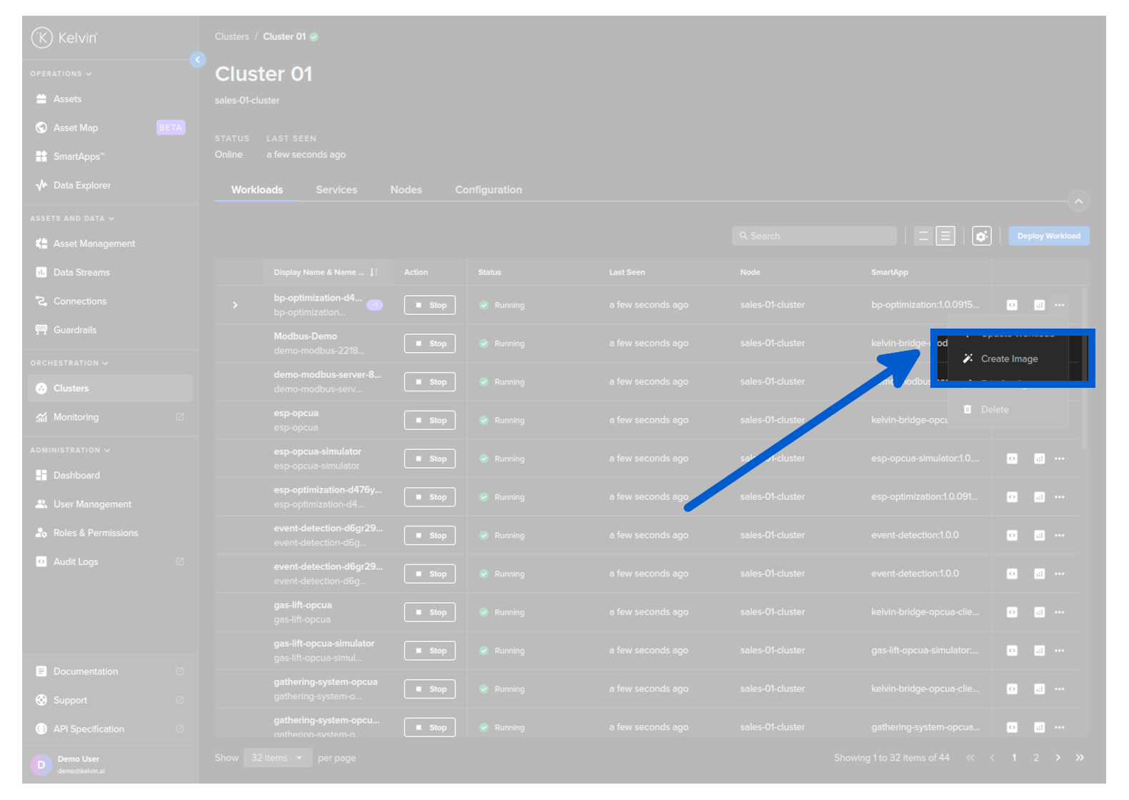 Deploy a Offline Workload - Kelvin Documentation