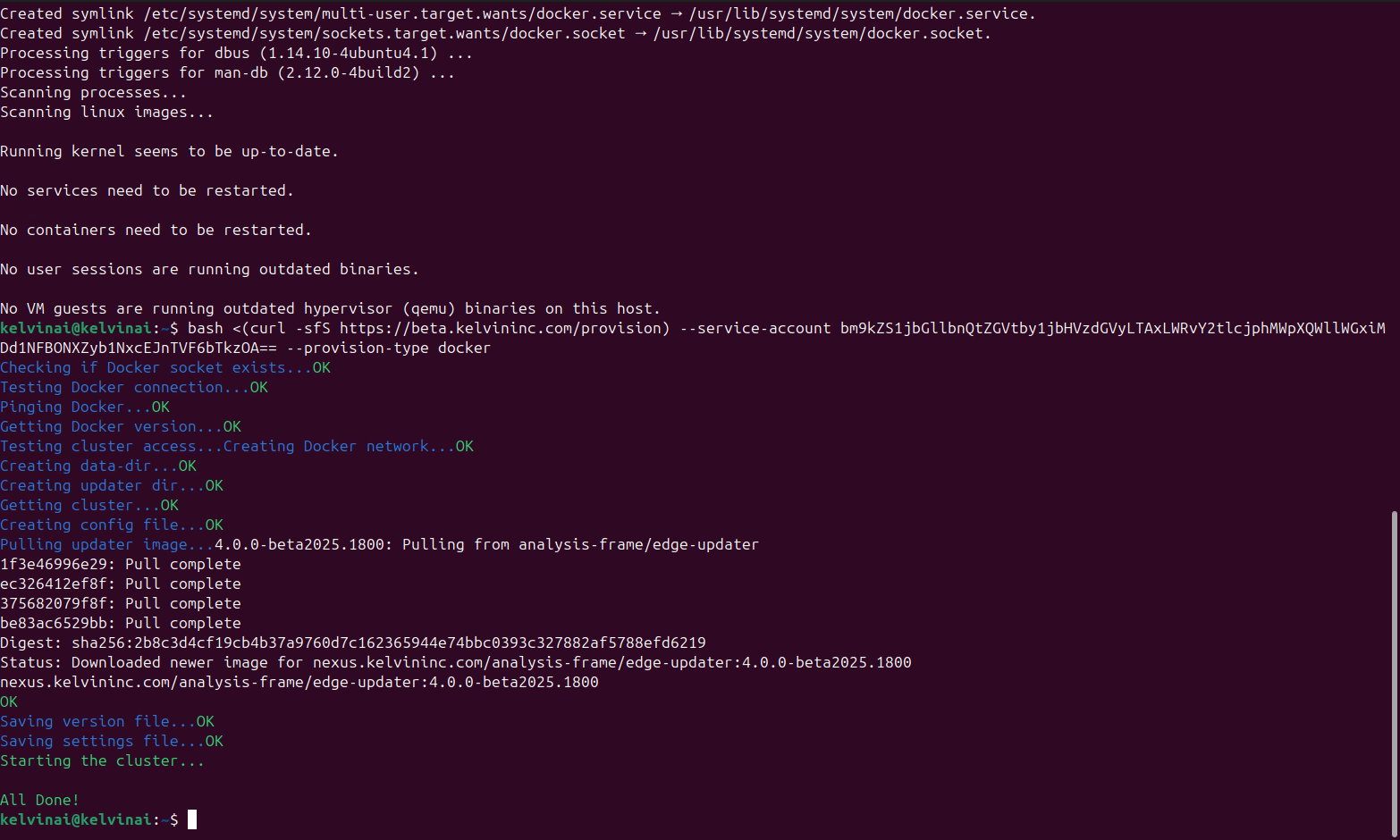 Provision A Docker Cluster Kelvin Documentation