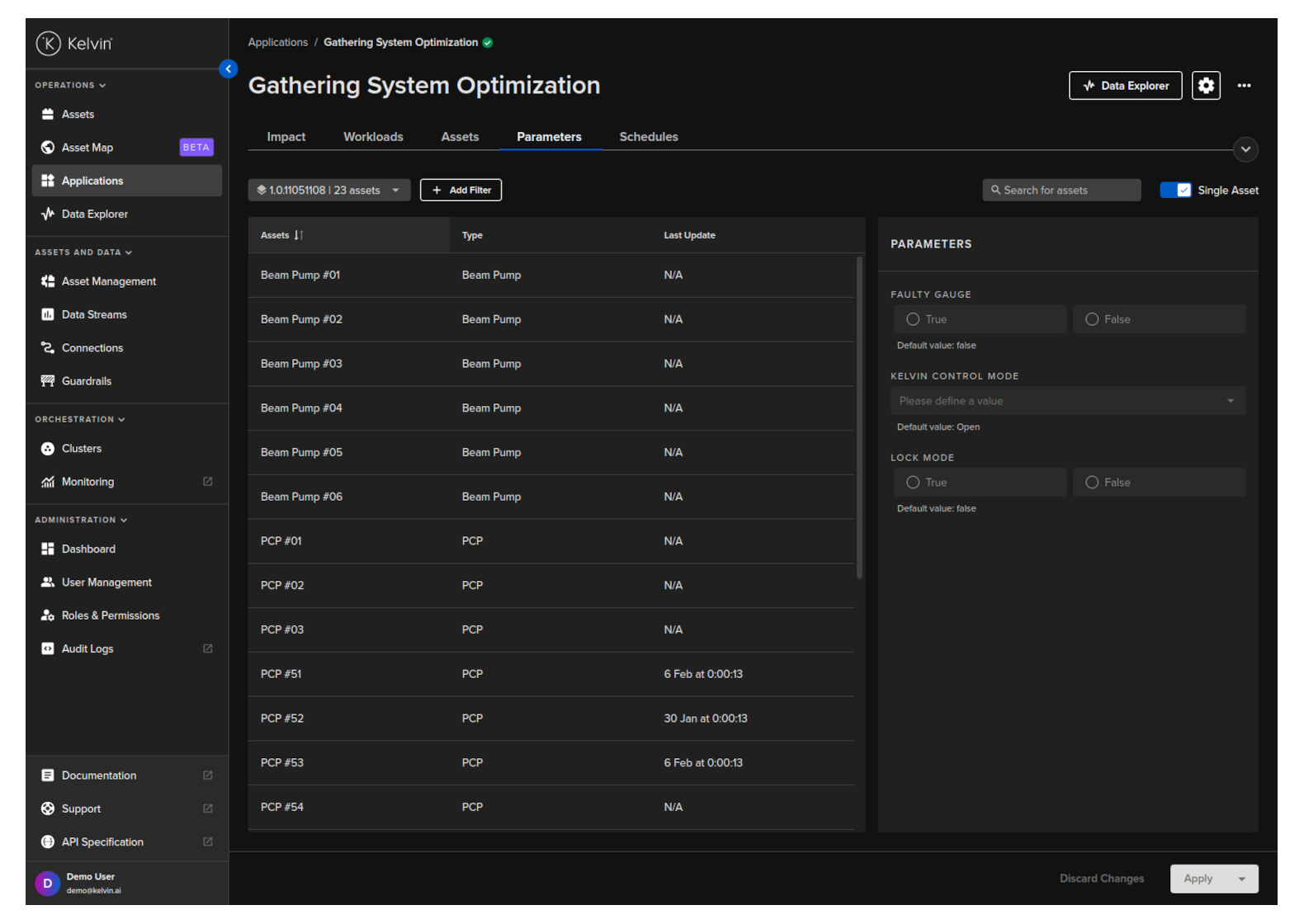 Create Scheduled Parameter - Kelvin Documentation