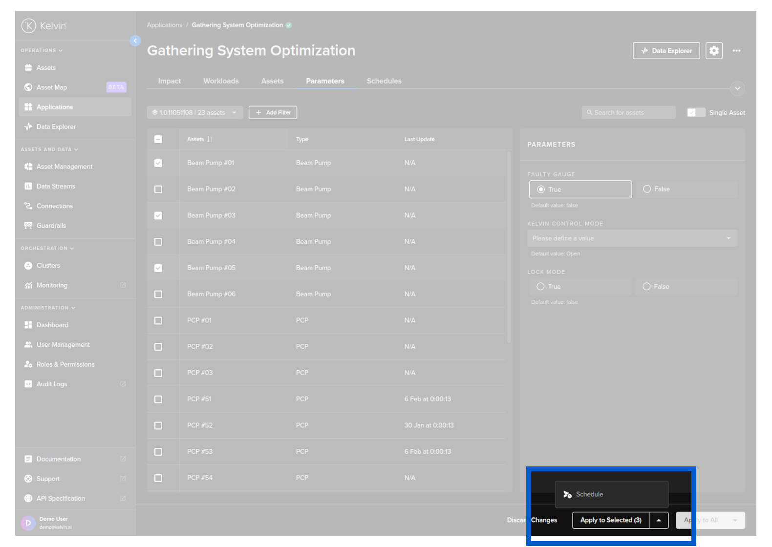 Create Schedule - Kelvin Documentation