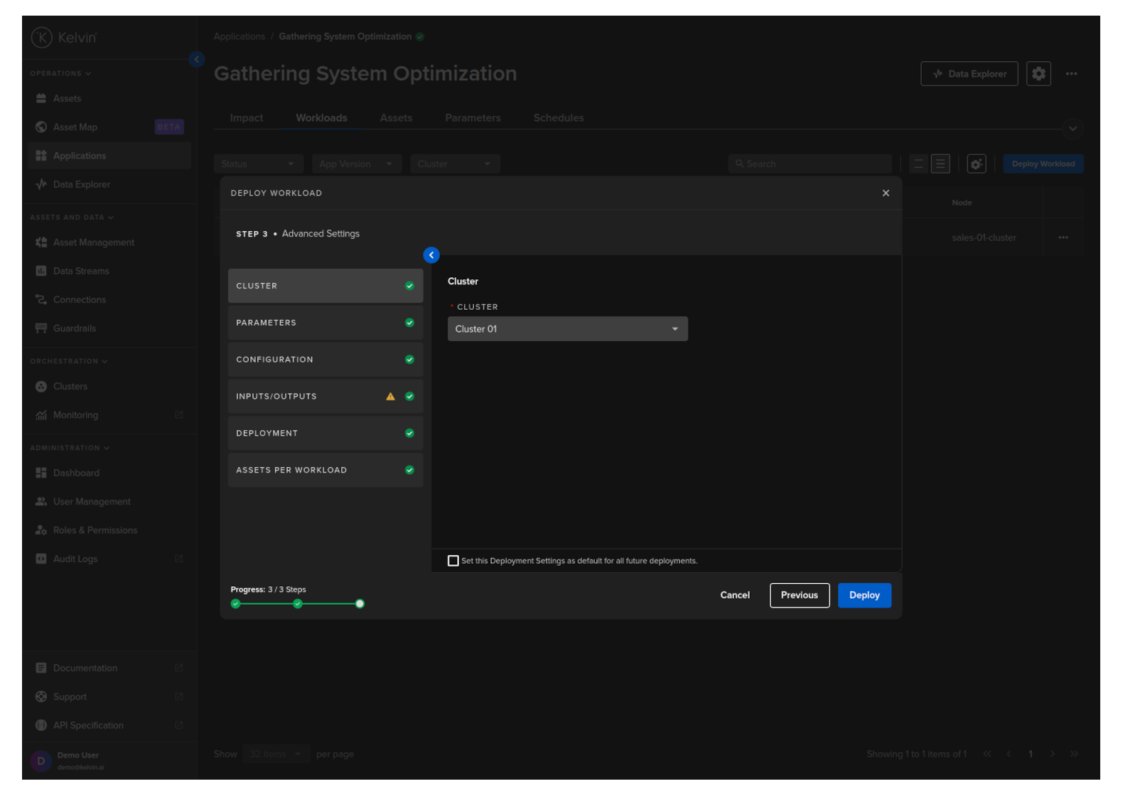Deploy Workload - Kelvin Documentation