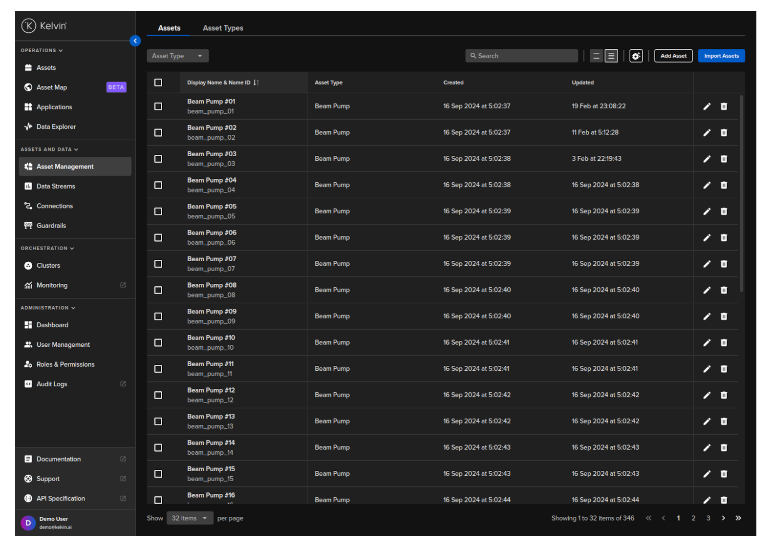 Bulk Delete Assets - Kelvin Documentation
