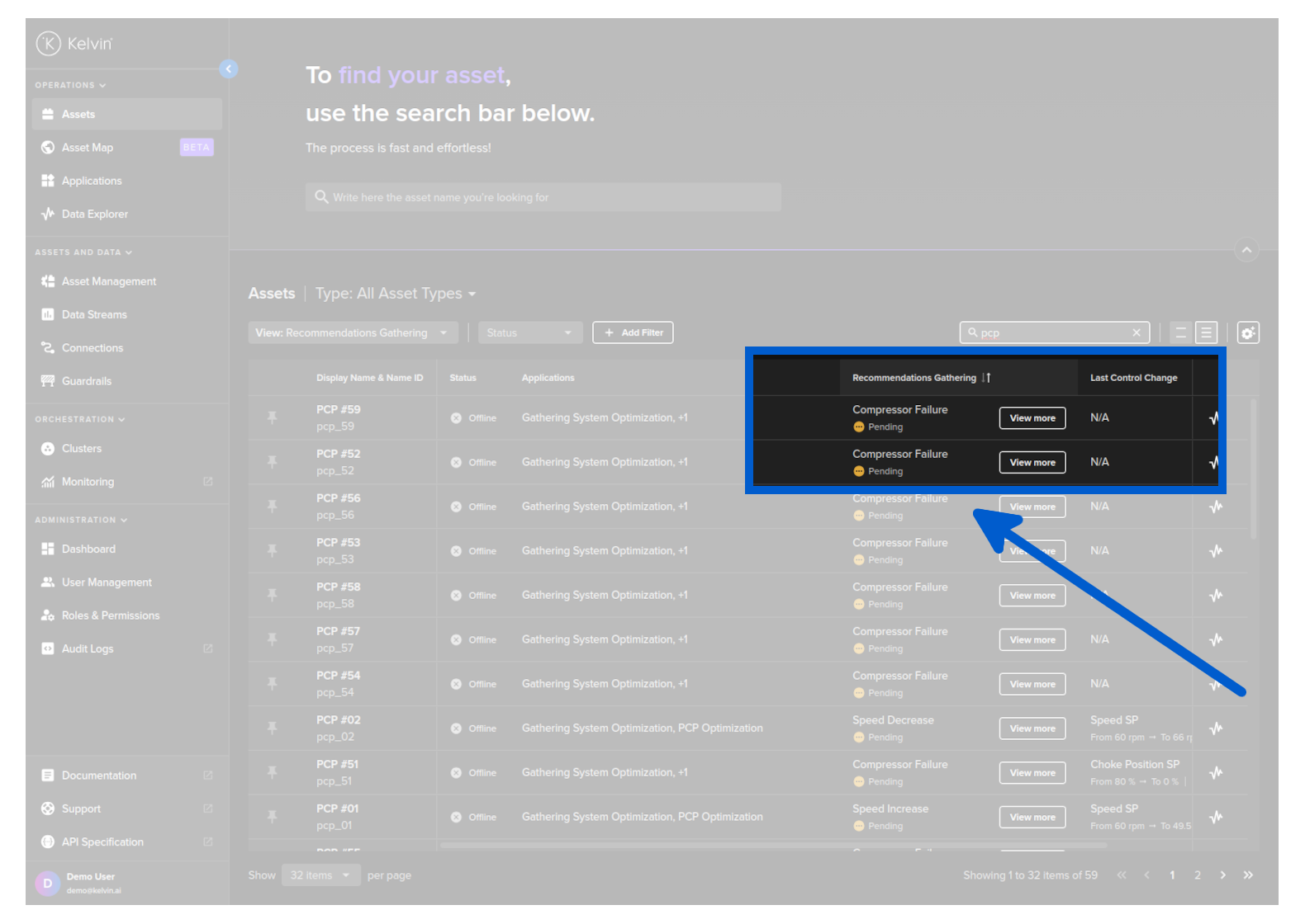 View Recommendations - Kelvin Documentation