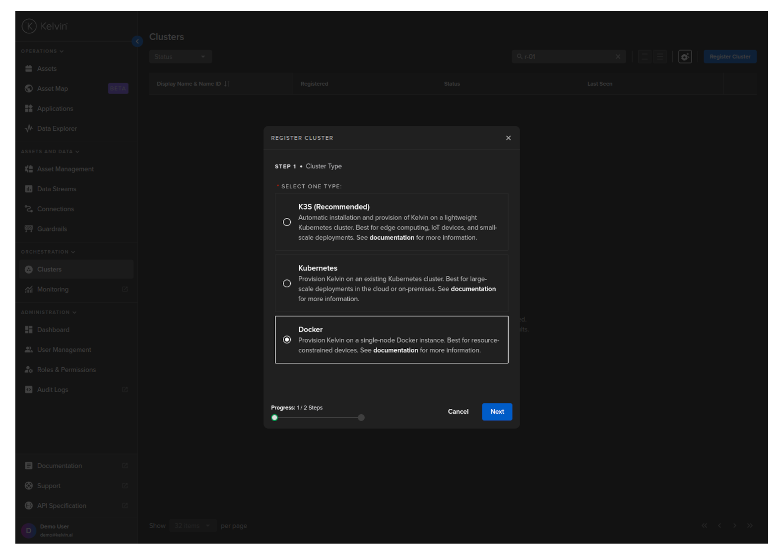 Docker Cluster - Kelvin Documentation