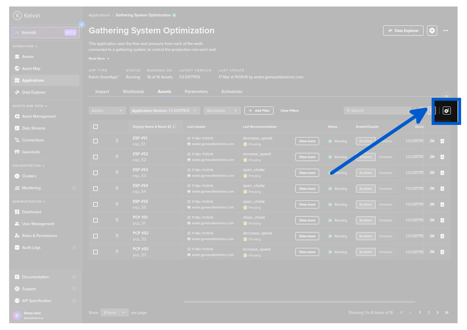 Manage Columns - Kelvin Documentation