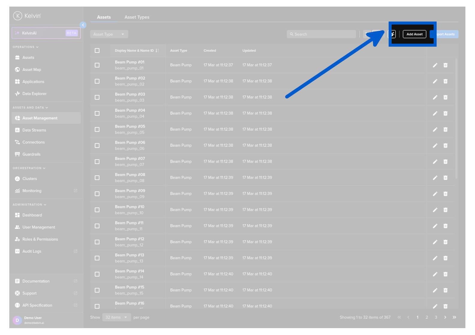 Create an Asset - Kelvin Documentation
