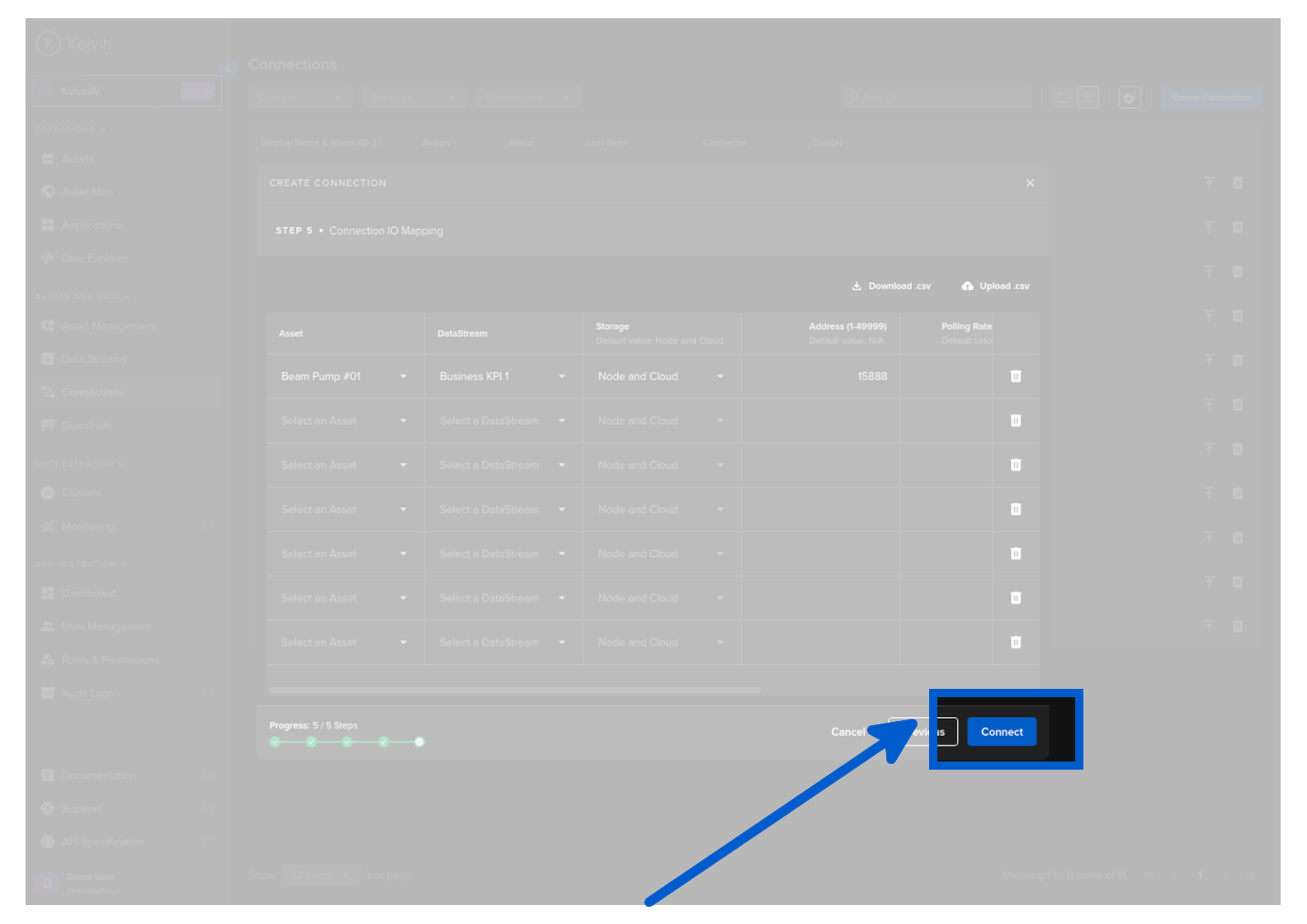 Connect to Modbus - Kelvin Documentation
