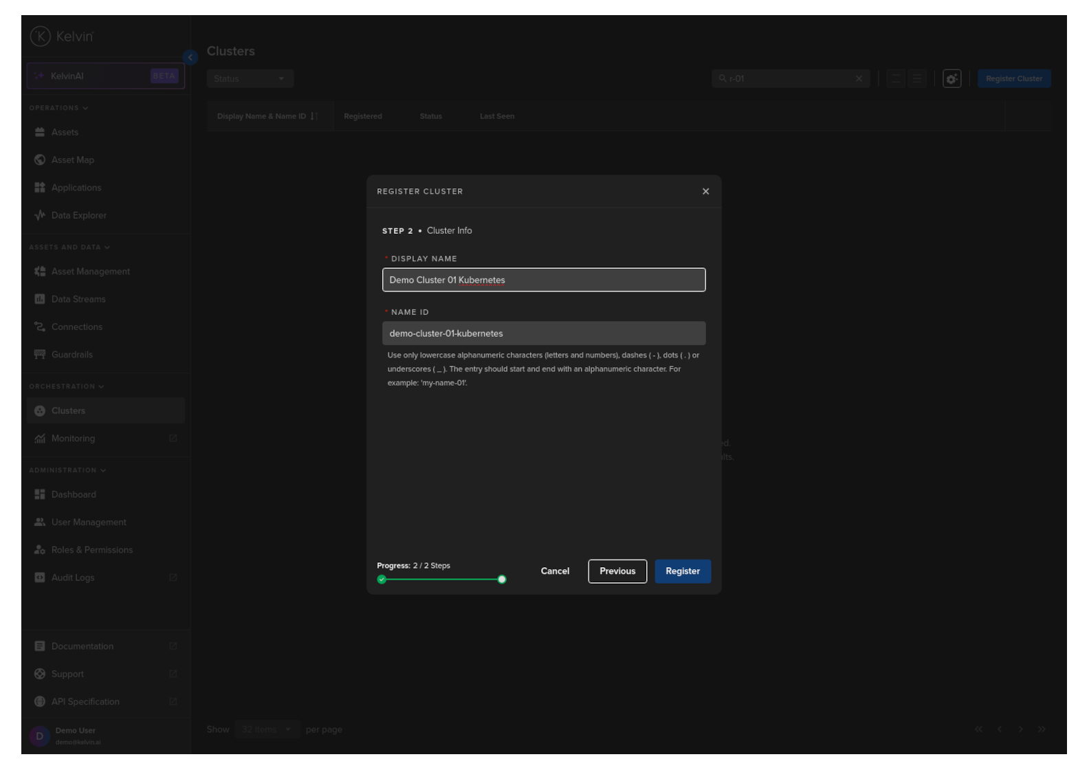 Kubernetes Cluster Kelvin Documentation