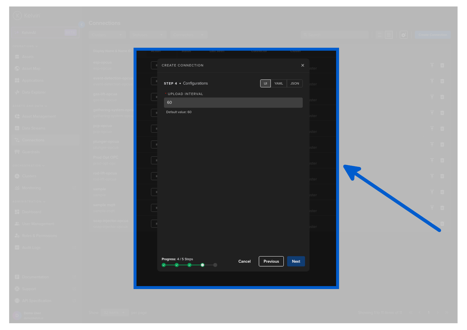 Create an Export - Kelvin Documentation