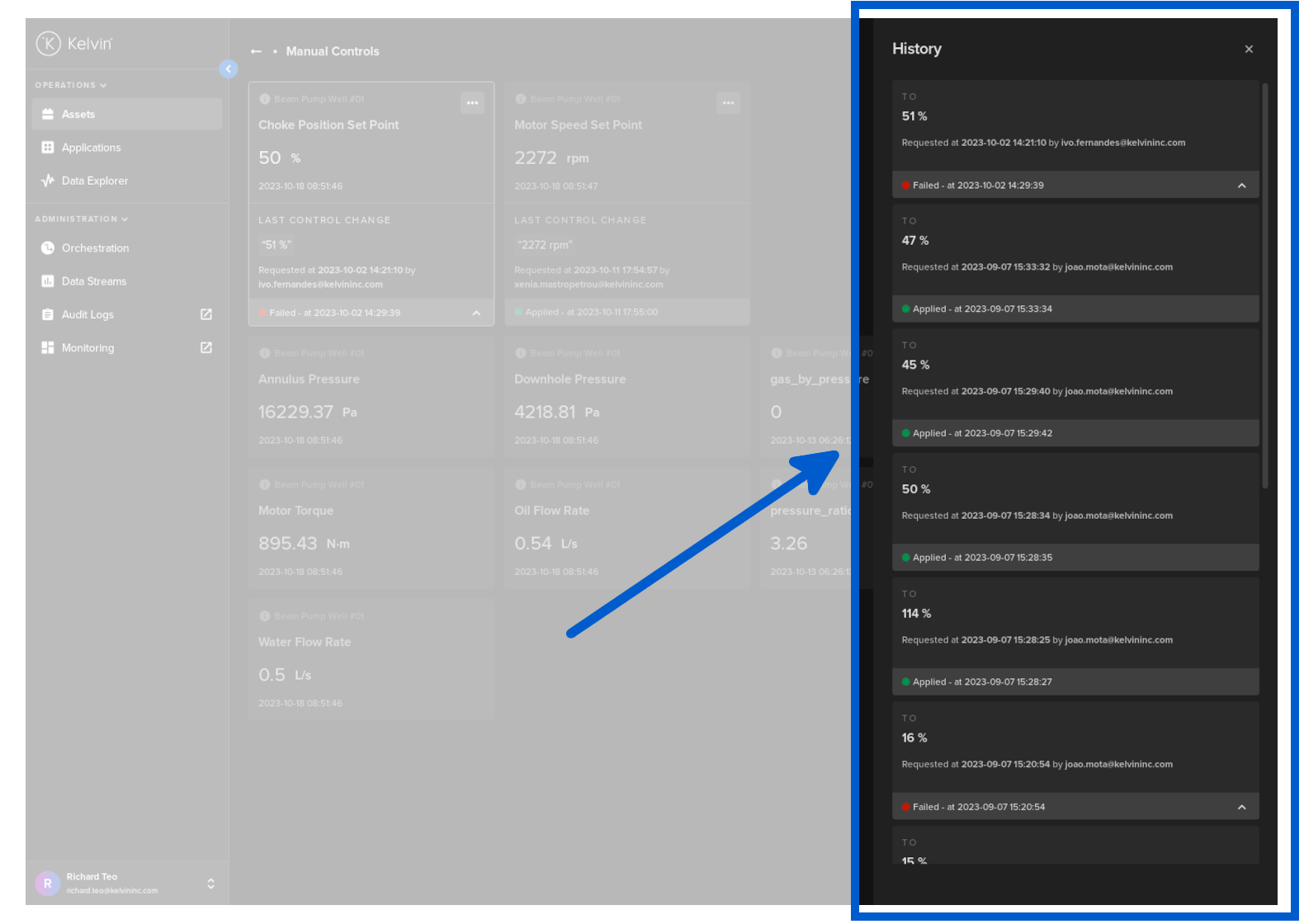 Manual Controls - Kelvin Documentation