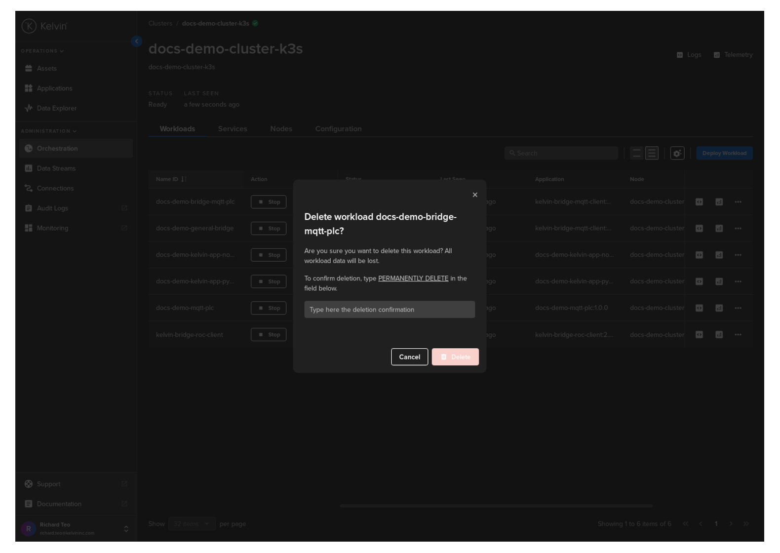 Deploying a Workload - Kelvin Documentation