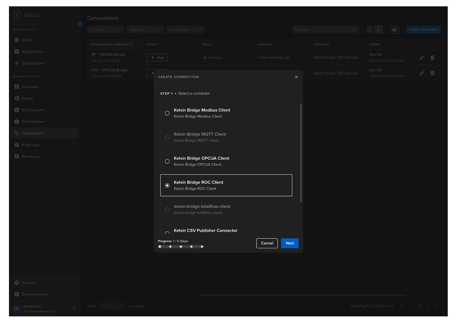 Connect to ROC - Kelvin Documentation