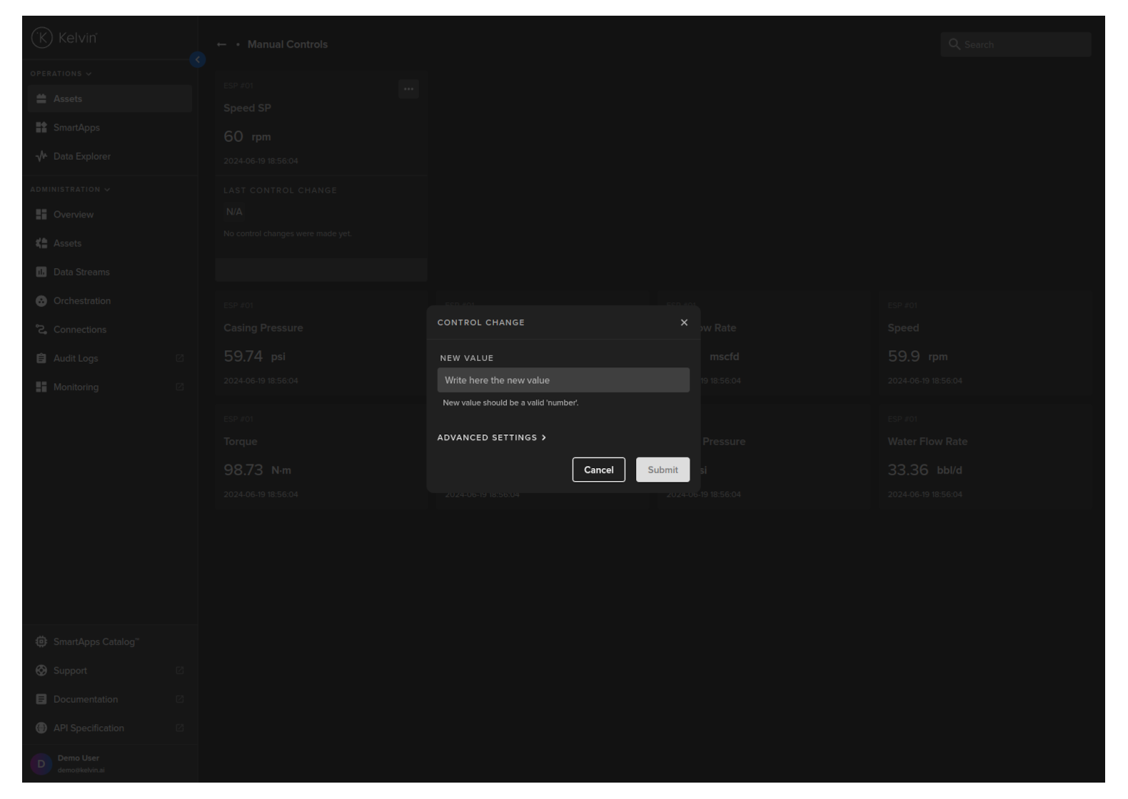 Manual Controls - Kelvin Documentation