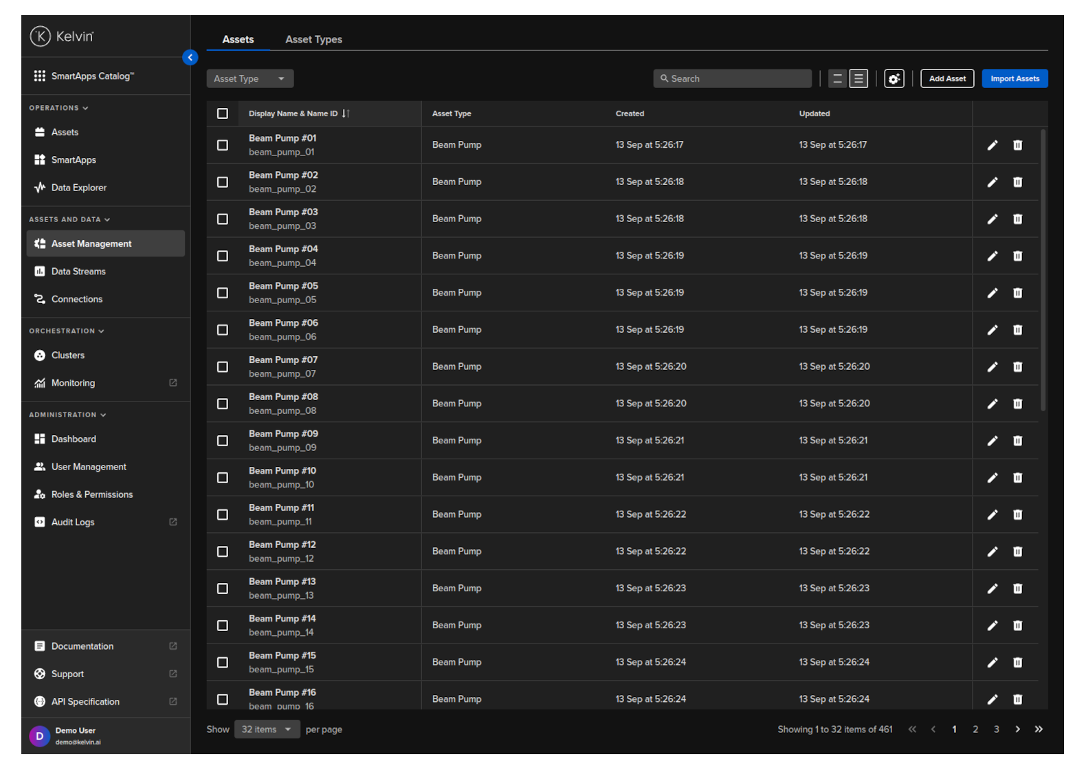 Bulk Create Assets - Kelvin Documentation