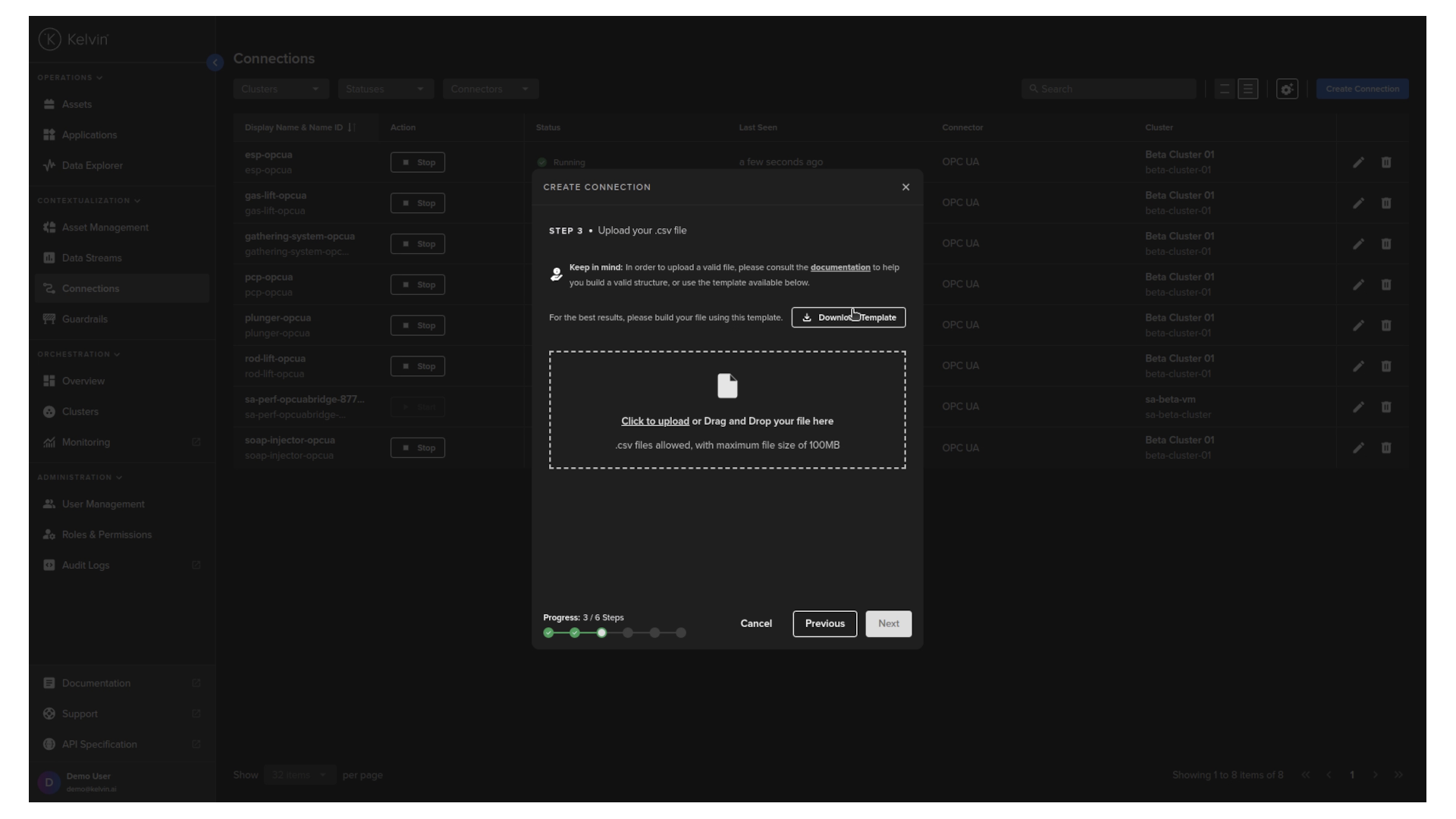 Stream Data from Assets - Kelvin Documentation