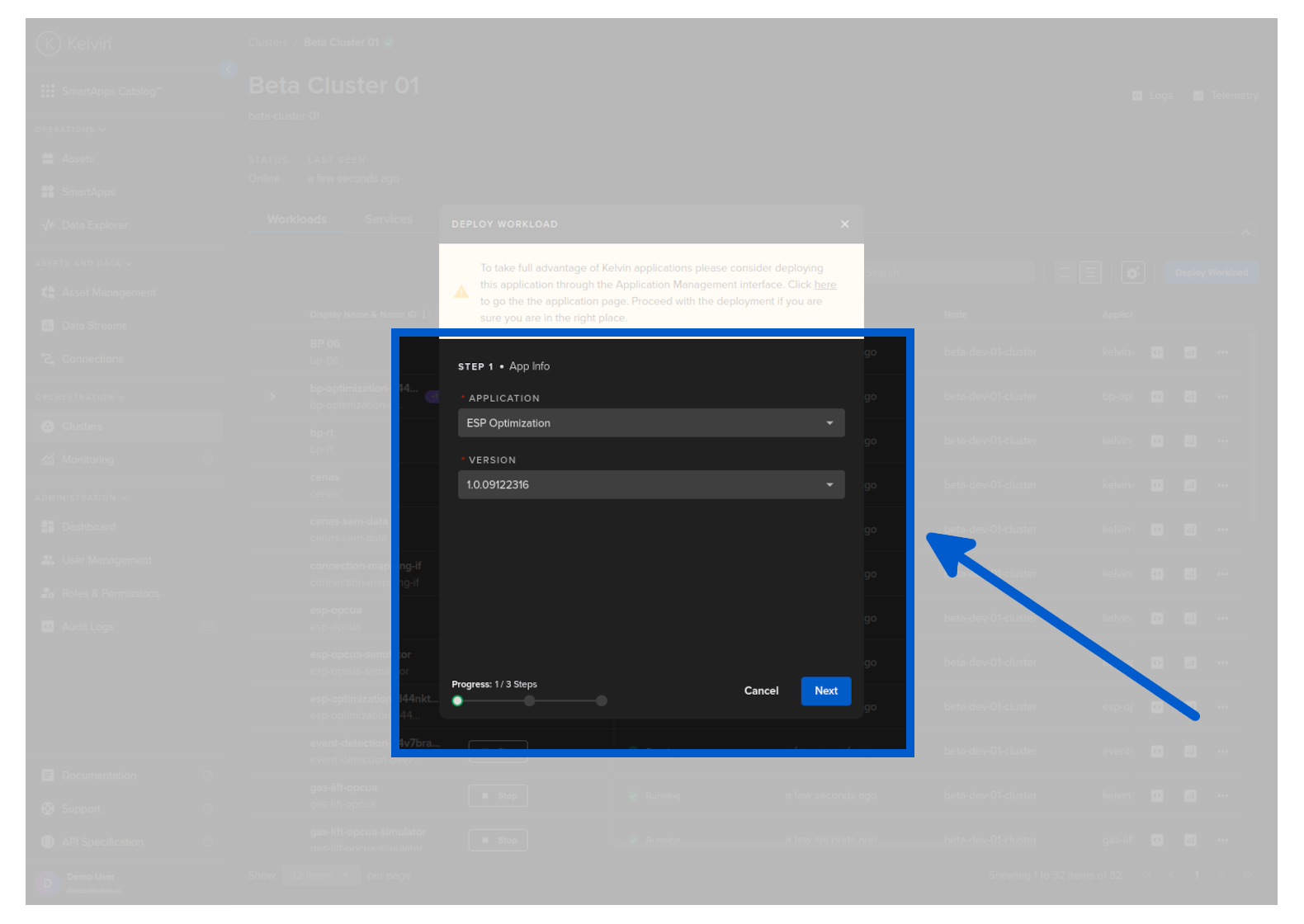 Deploy a Workload - Kelvin Documentation