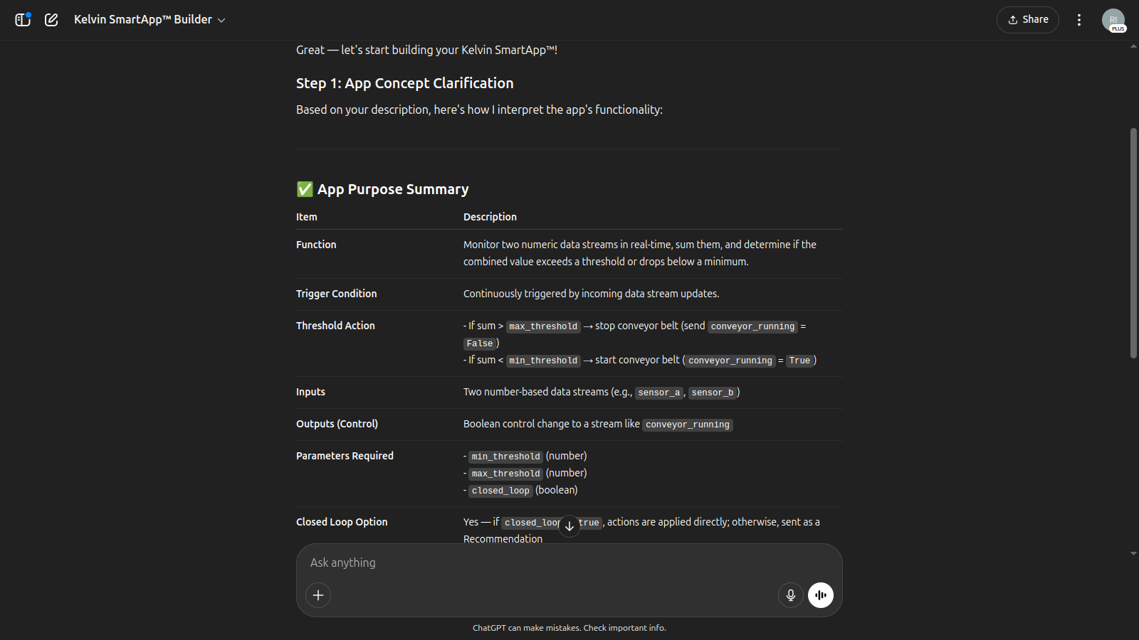 Create SmartApps with ChatGPT - Kelvin Documentation