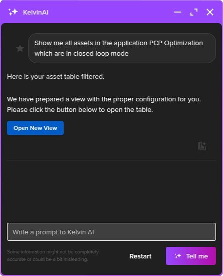 Change Asset View Filters - Kelvin Documentation