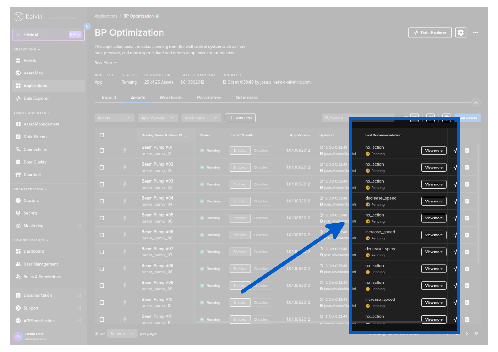 Action Recommendations - Kelvin Documentation