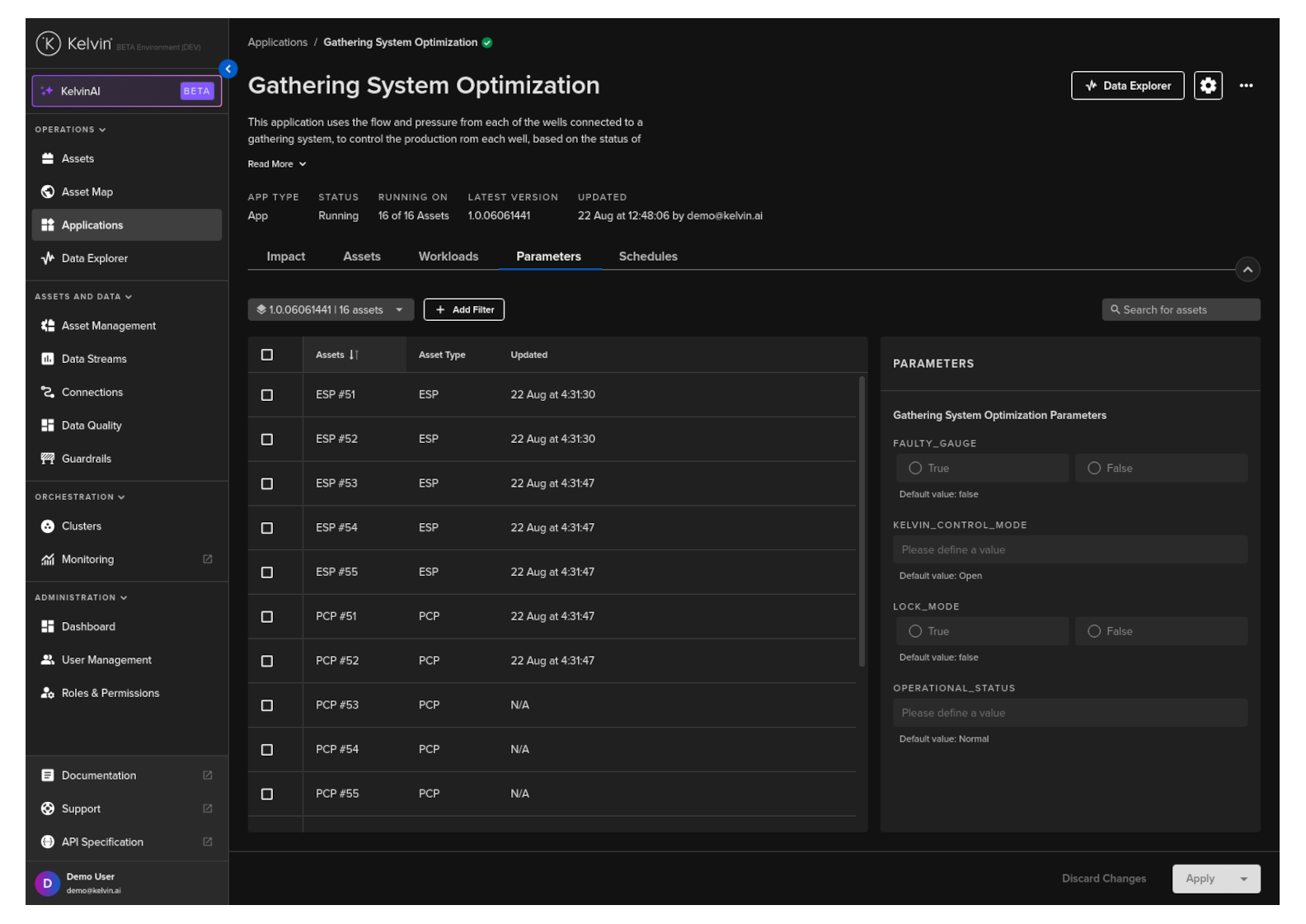 Create Scheduled Parameter - Kelvin Documentation