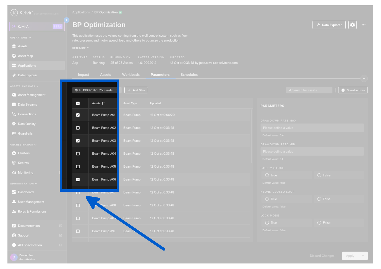 Create Scheduled Parameter - Kelvin Documentation