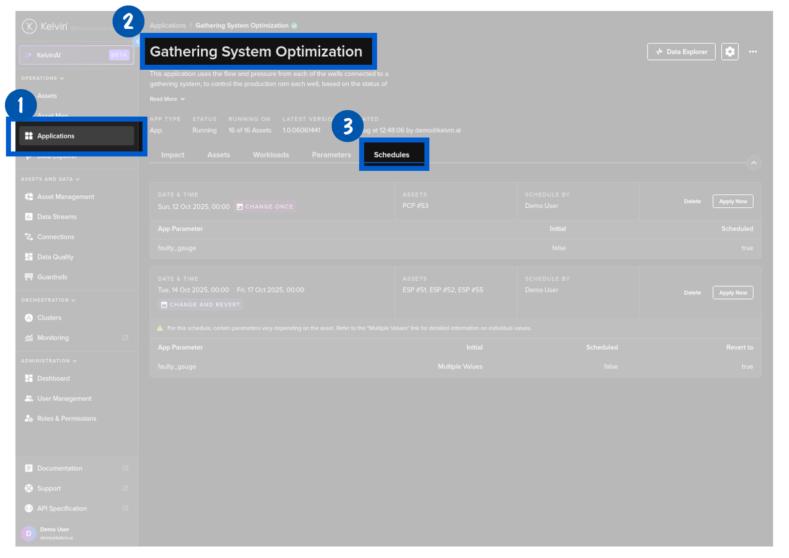 Create Scheduled Parameter - Kelvin Documentation
