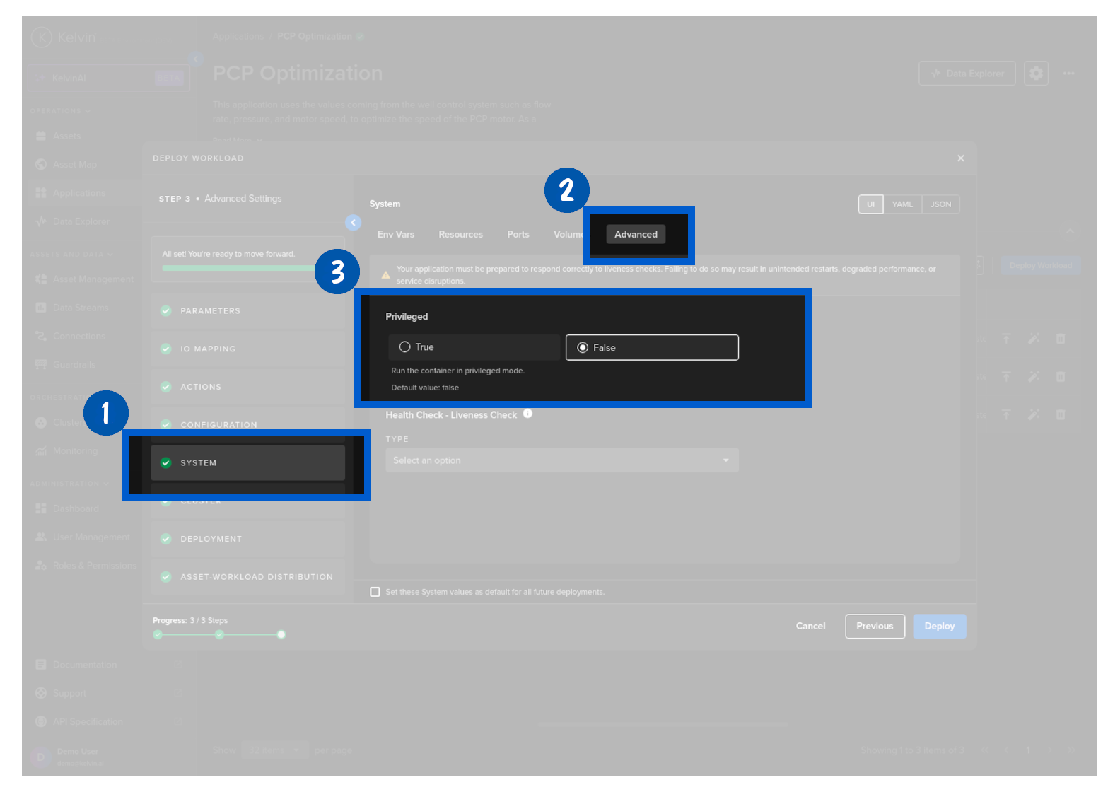 Deploy Workload Kelvin Documentation