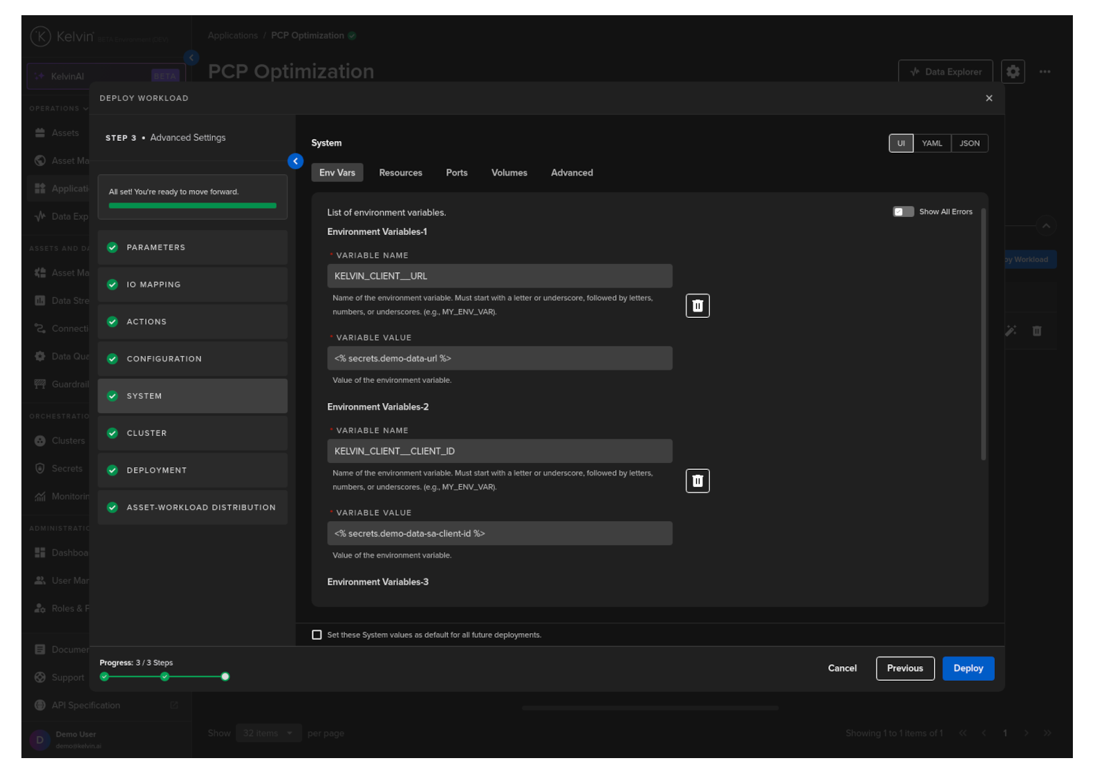Deploy Workload - Kelvin Documentation