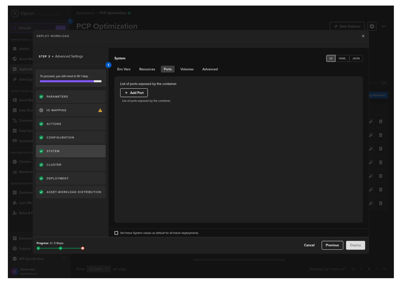 Deploy Workload Kelvin Documentation