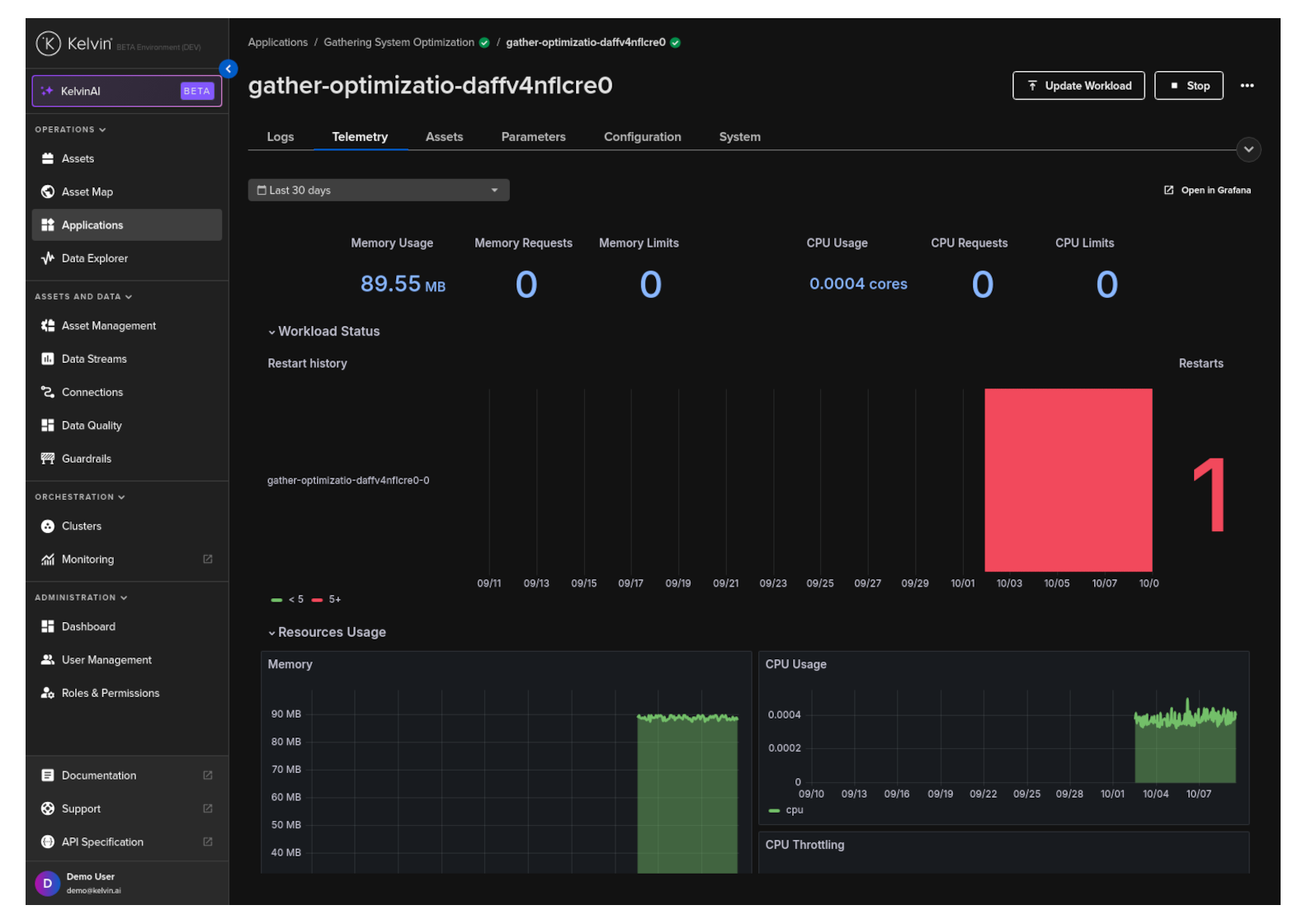 View Workload Telemetry Kelvin Documentation