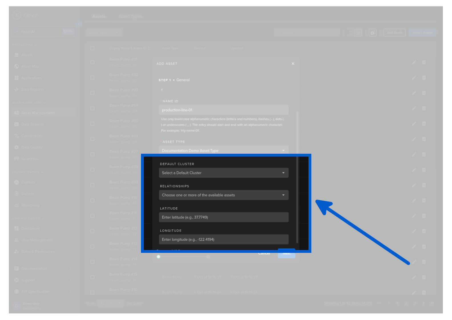 Display Asset in Maps - Kelvin Documentation