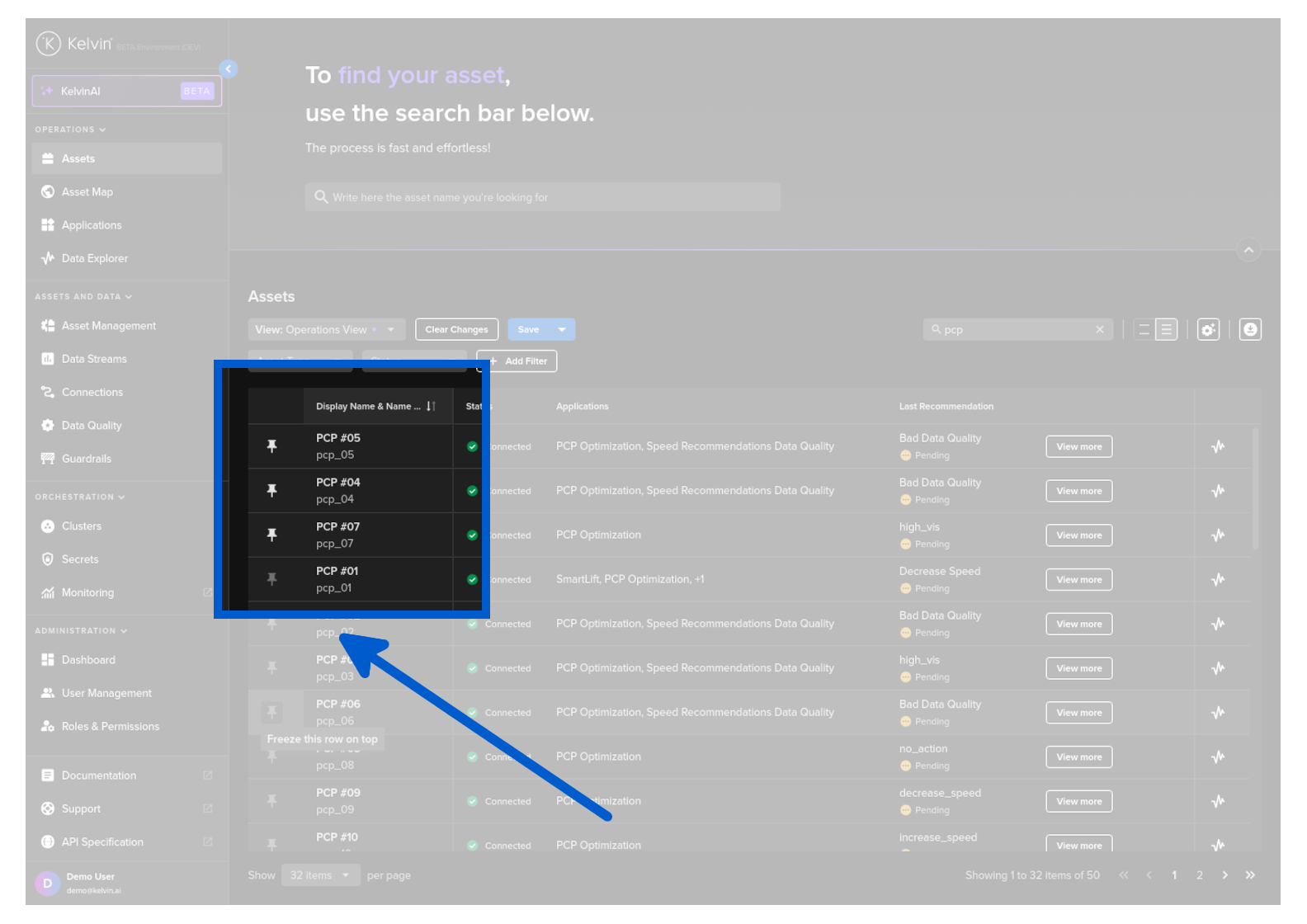Managing Assets - Kelvin Documentation