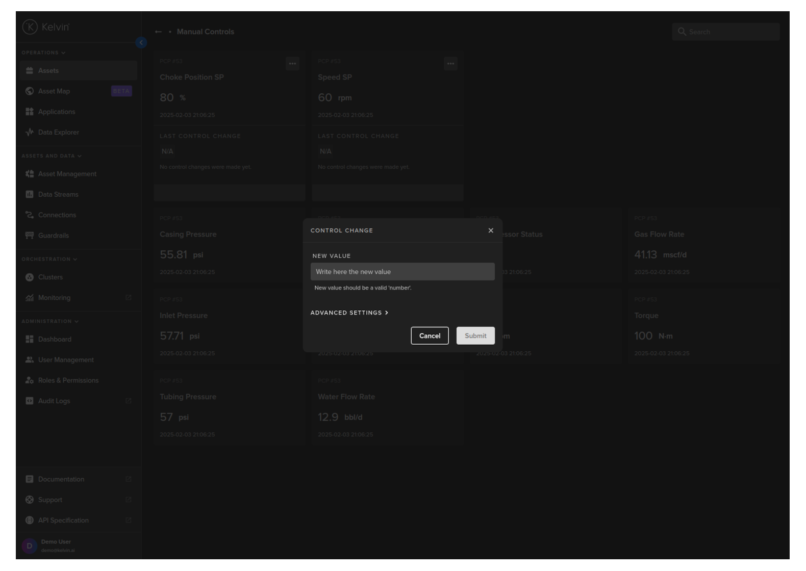 Manual Controls - Kelvin Documentation